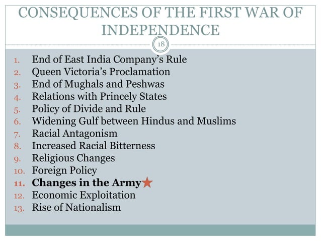 The First War of Independence, 1857 | PPTX