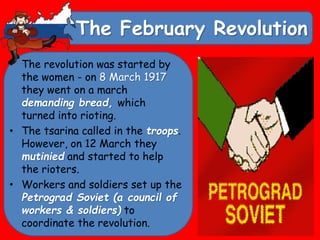 The First World War and the February Revolution. | PPTX