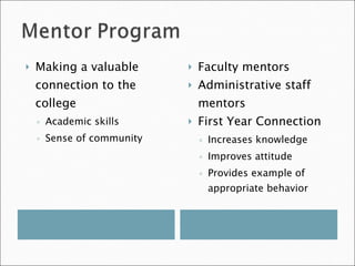 The First Year Experience Presentation | PPT