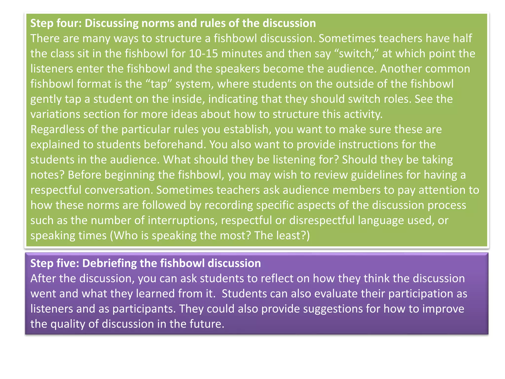 The fishbowl method | PPTX
