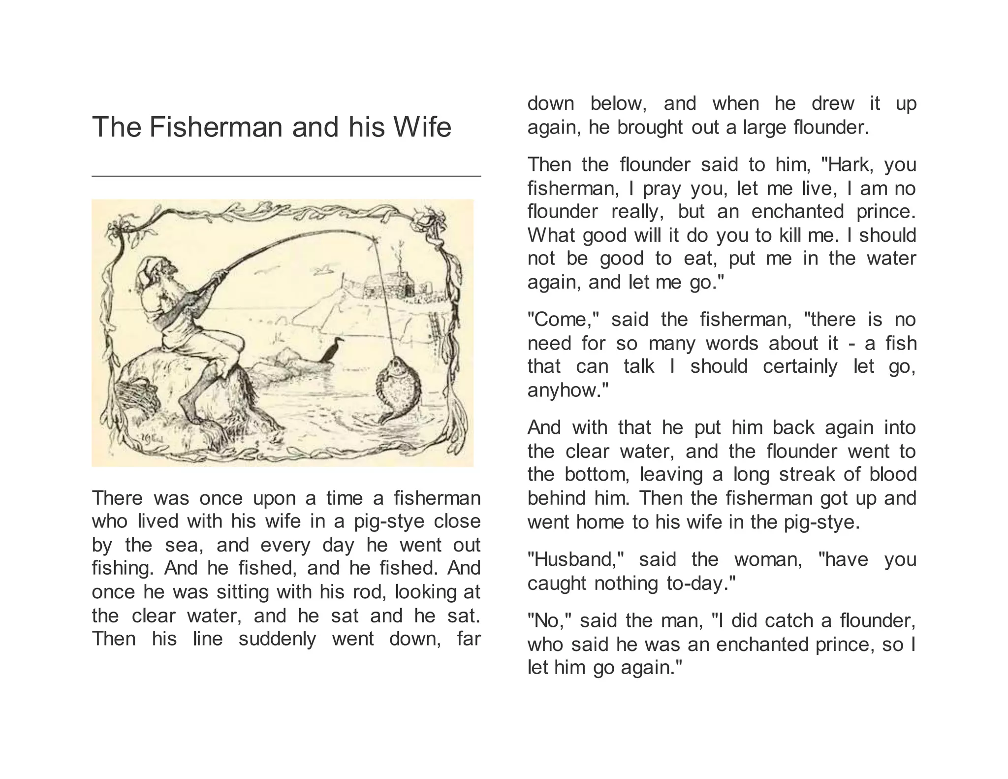 The fisherman and his wife | DOCX