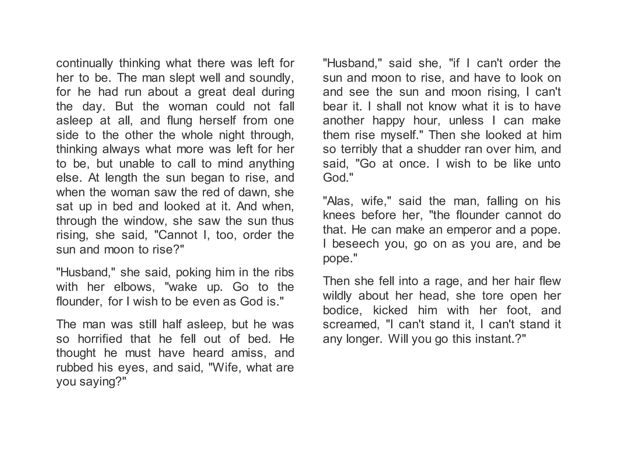 The fisherman and his wife | DOCX