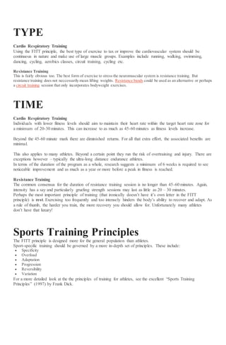 The fitt principle of training | DOCX