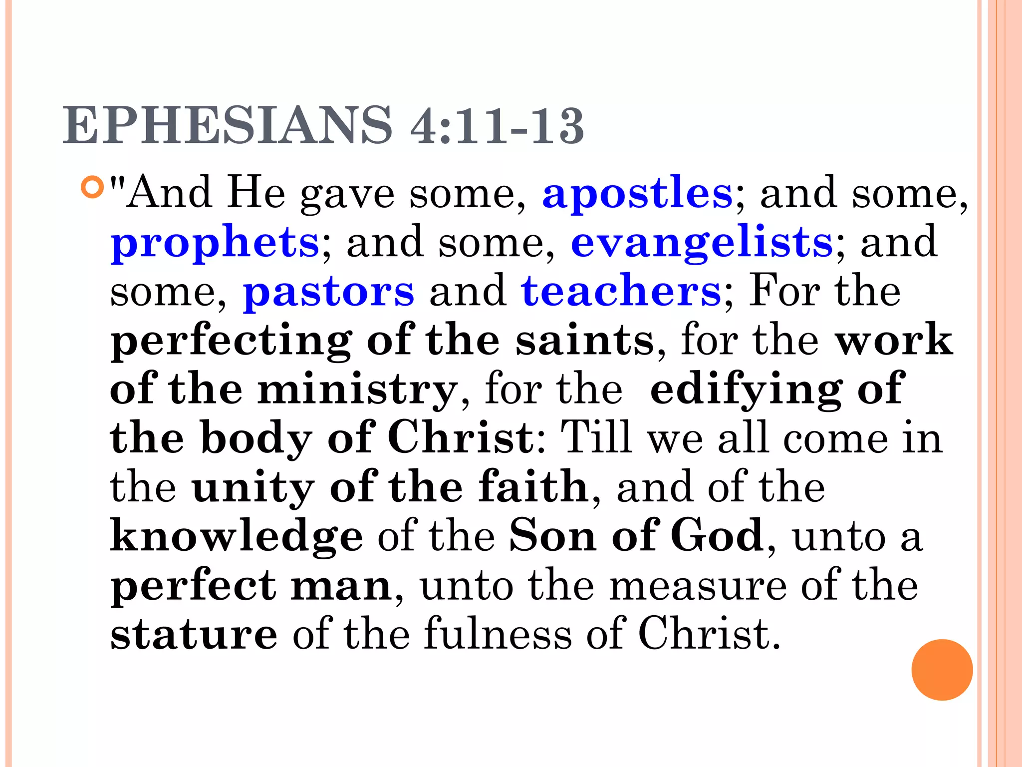 The Five-Fold Ministry | PPT