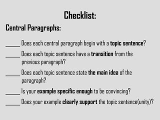 The five paragraph essay | PPT