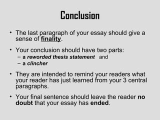 The five paragraph essay | PPT | Educational Assessment | Education