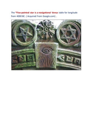 The five pointed star is a navigational venus table for longitude from ...