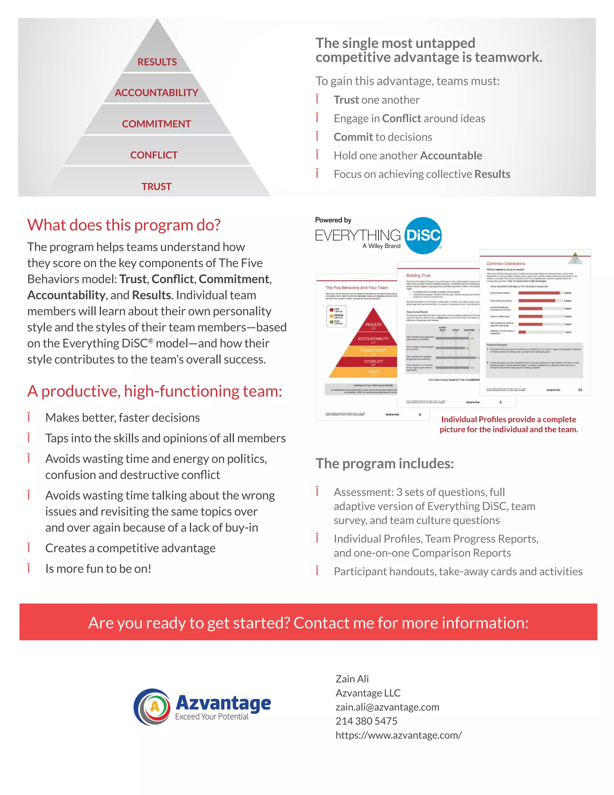 The five behaviors of a cohesive team | PDF