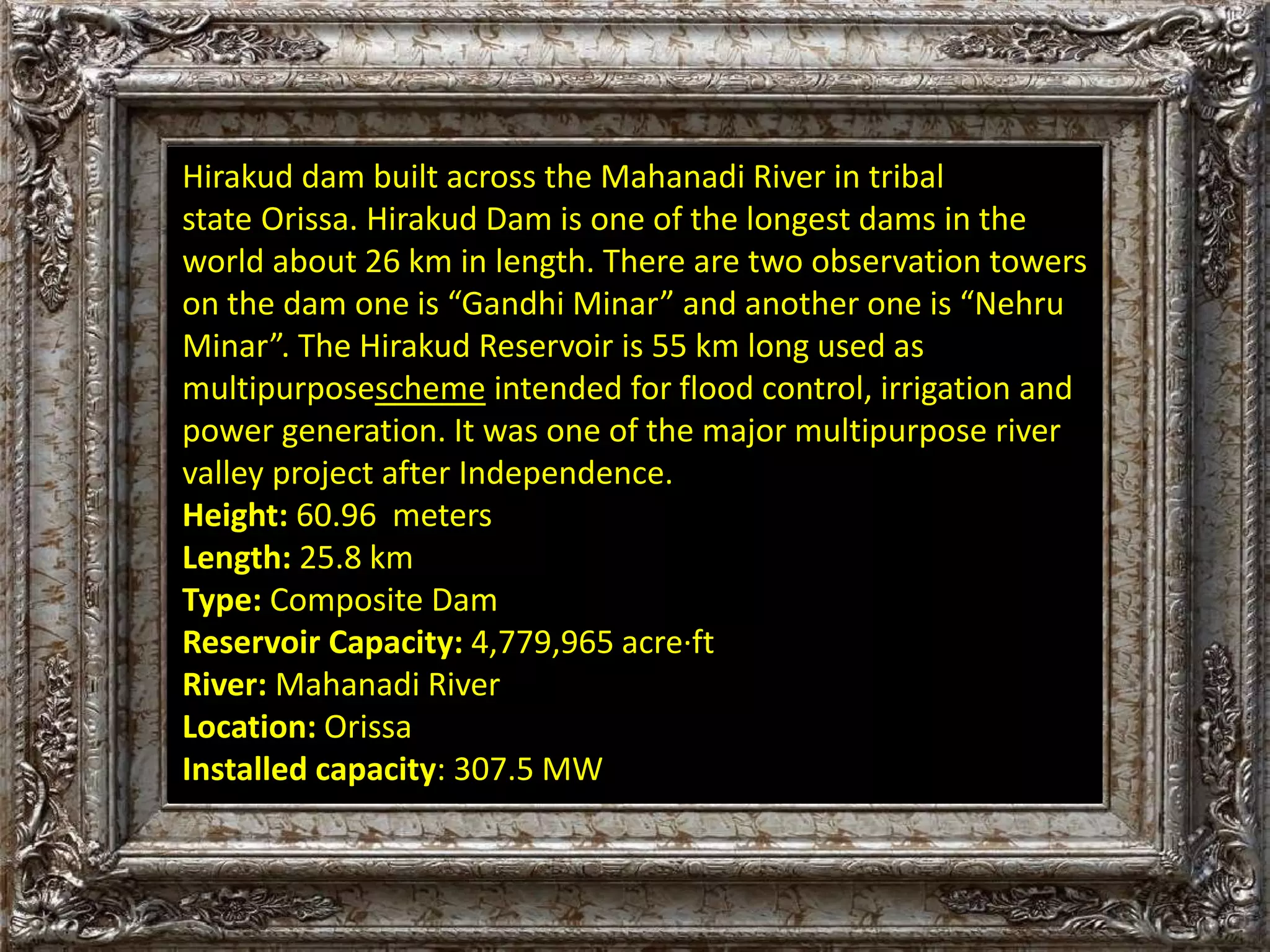 The five biggest dams in india | PPTX