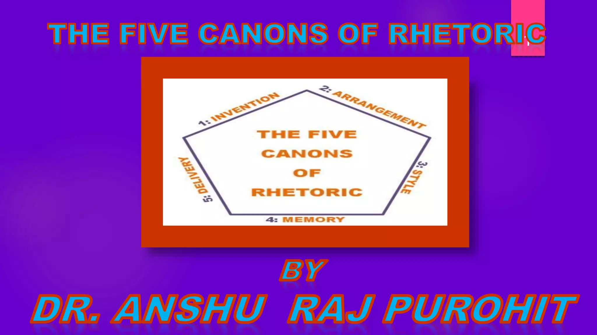 The Five Canons of Rhetoric | PPT