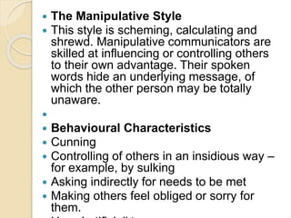 The five communication styles | PPTX