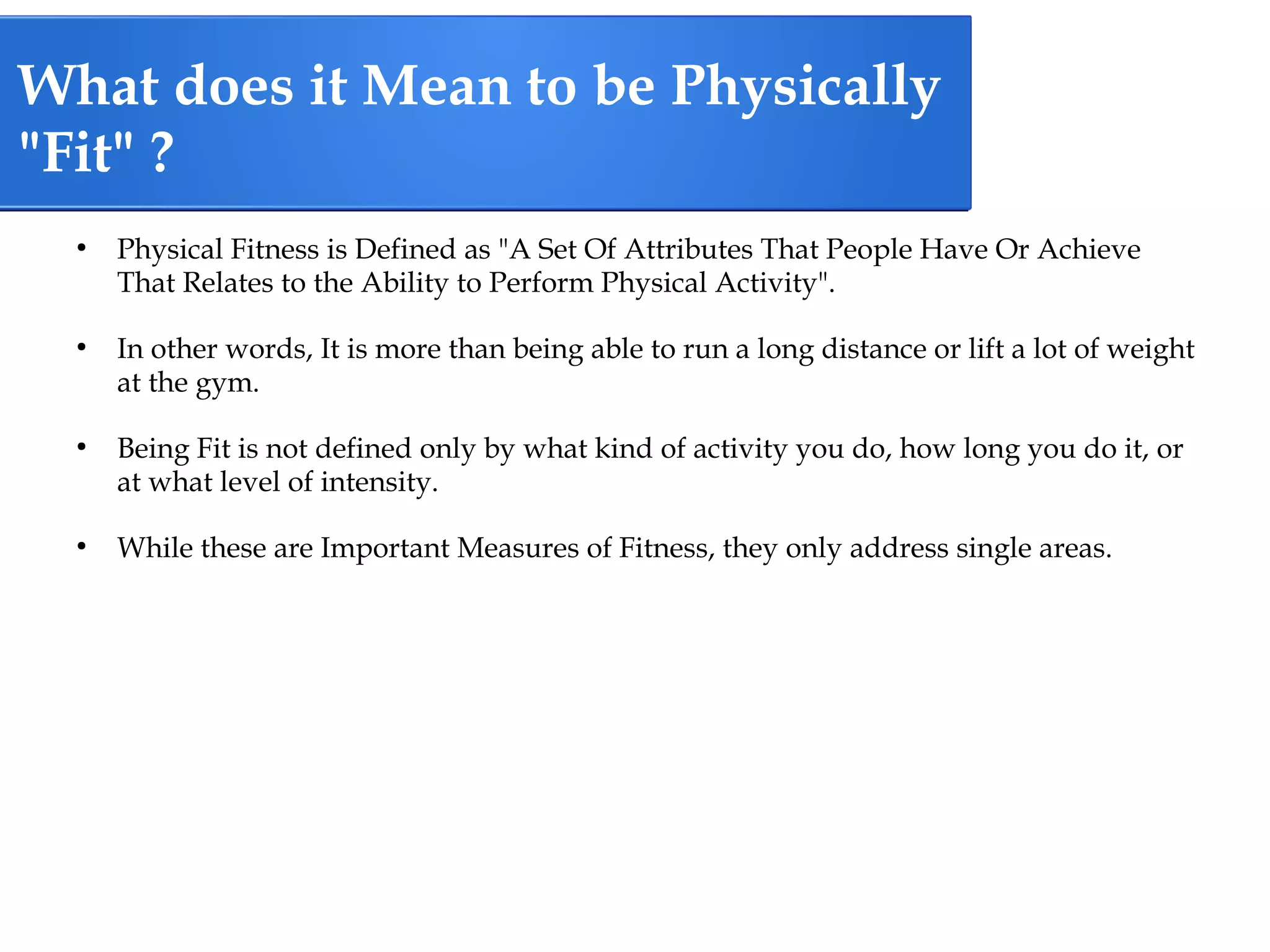 The five components of health related fitness | PPT