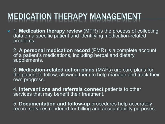 The Five Core Principles of Medication Therapy Management | PPTX ...