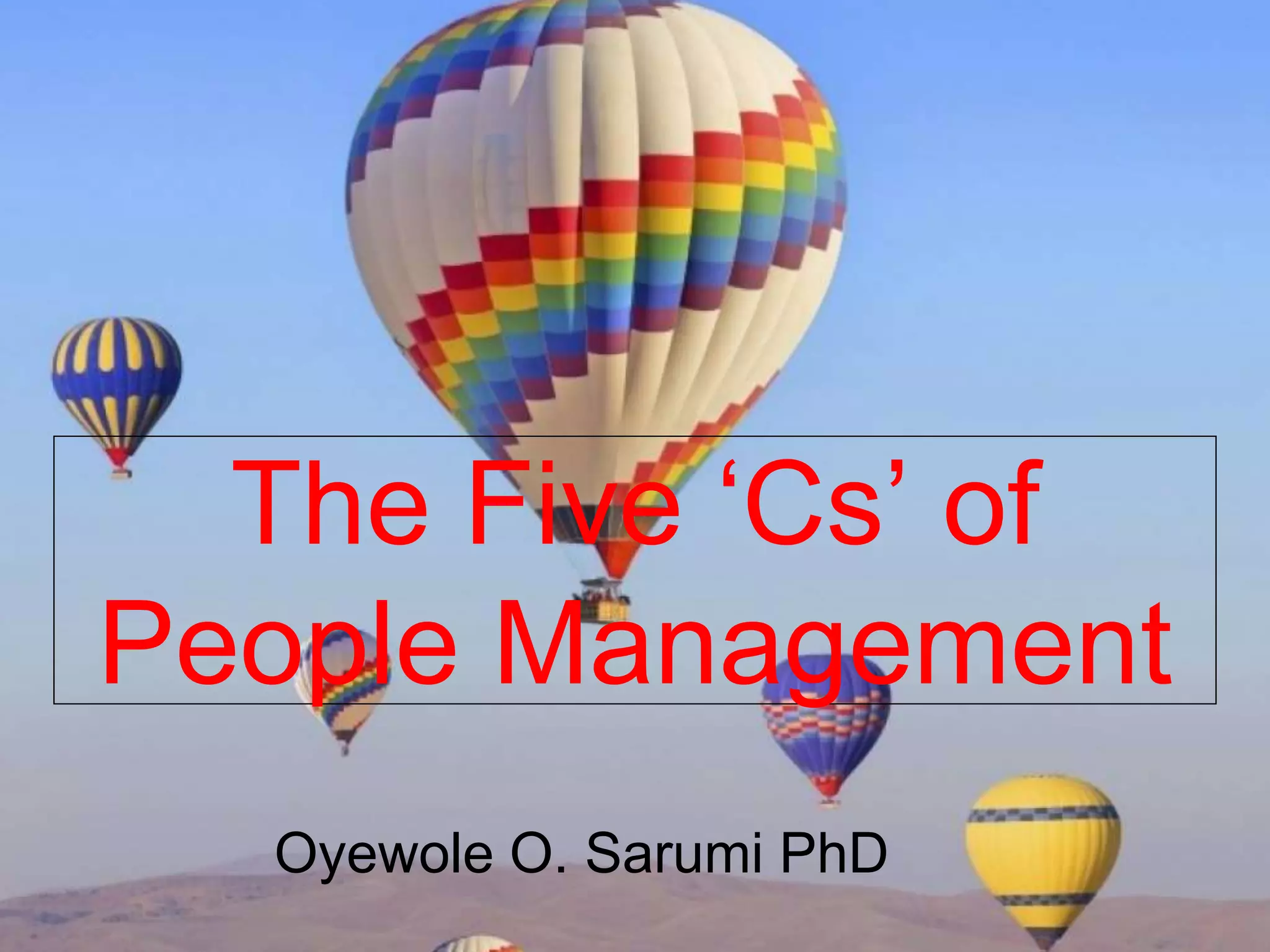 The five ‘Cs’ of People Management | PPTX