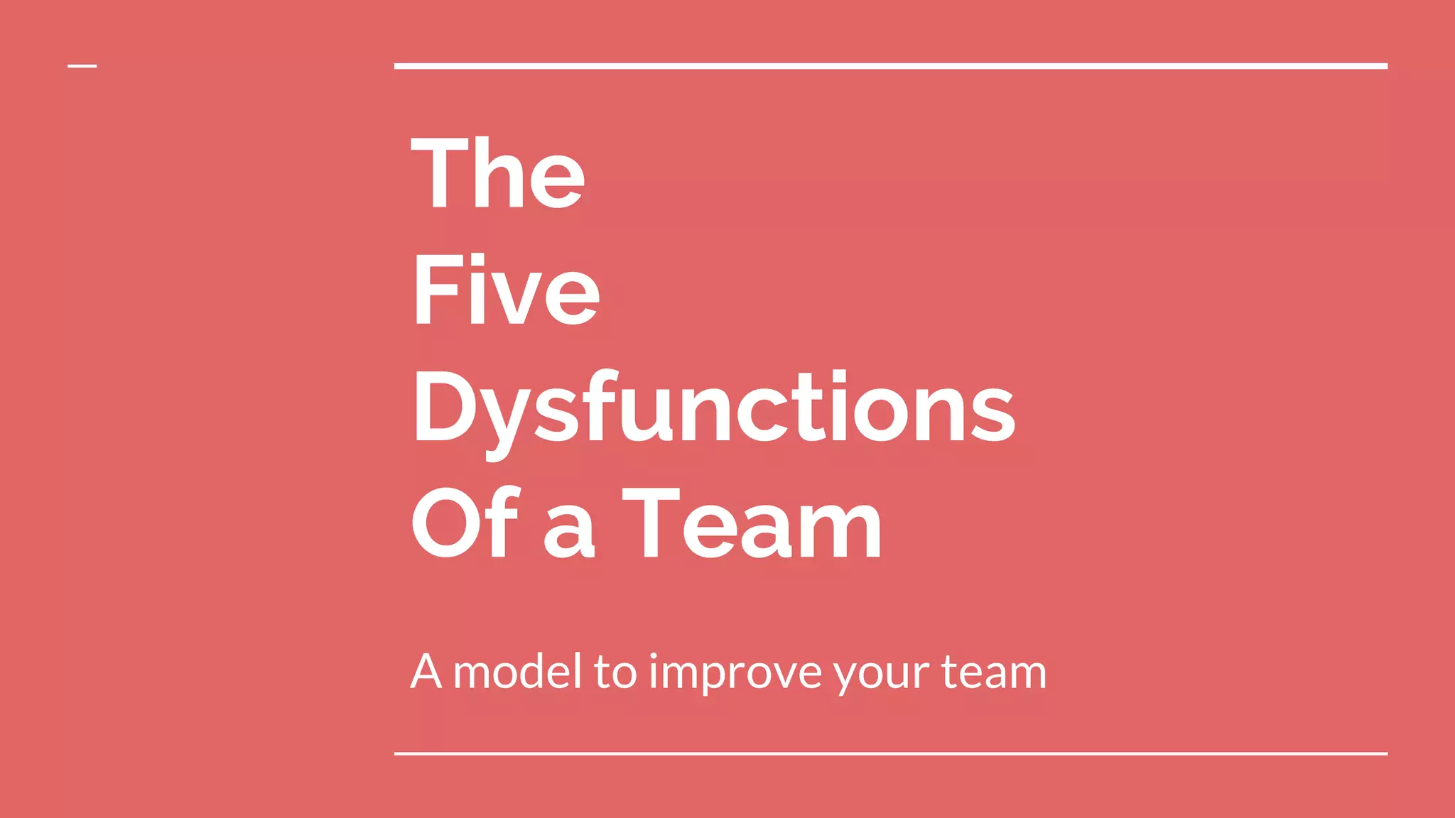 The Five Dysfunctions of a Team | PDF