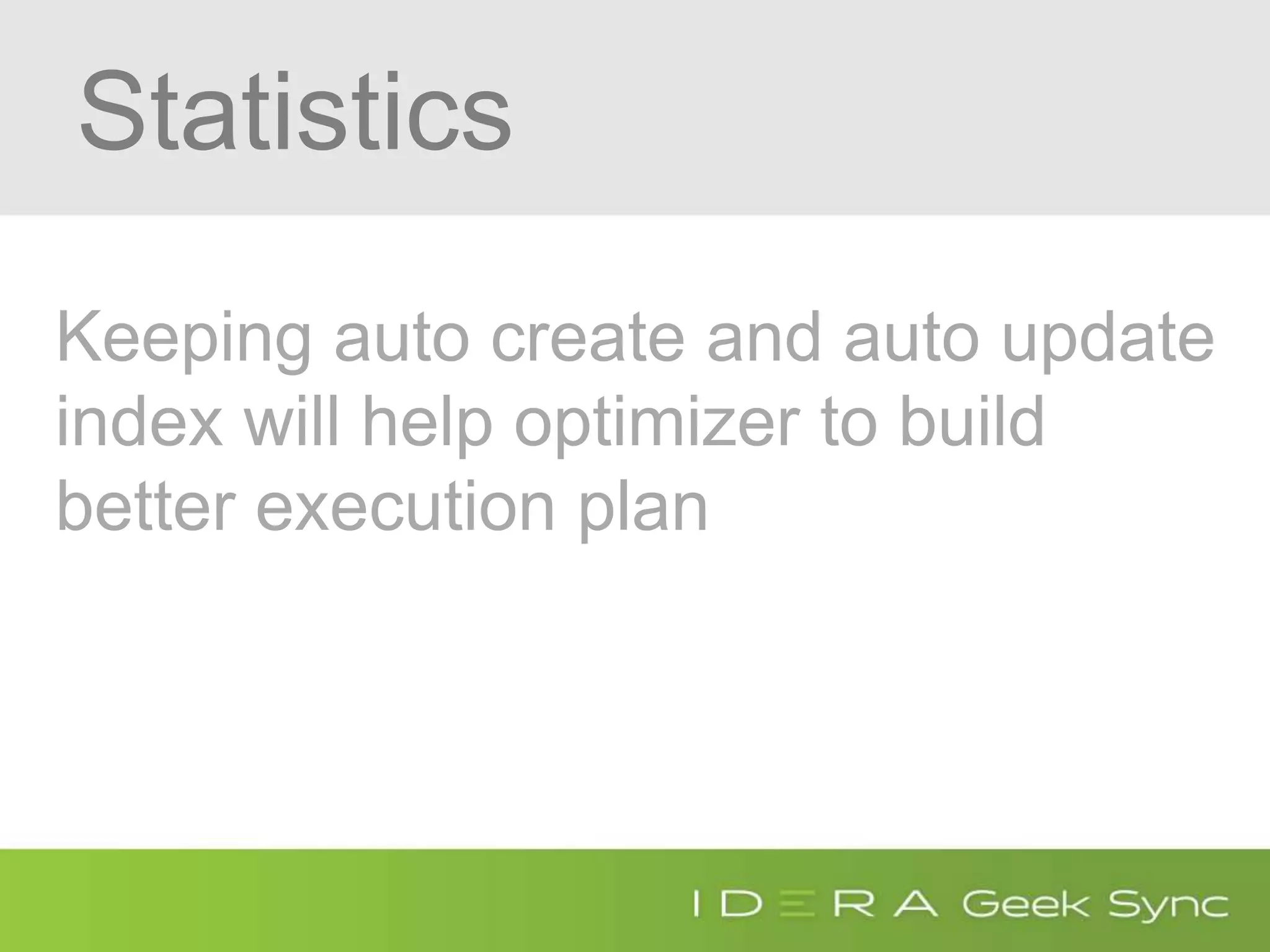 Geek Sync | The Five Essential Scripts for Performance Tuning | PPT