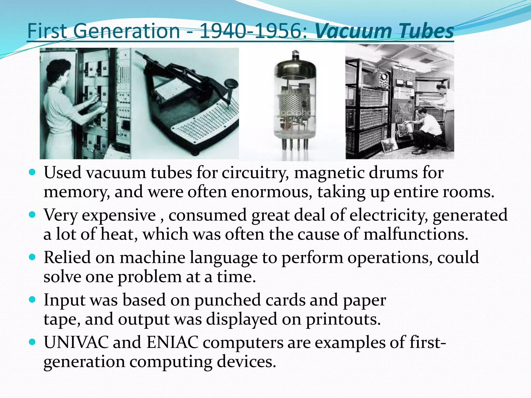 The five generations of computers presentation | PPTX
