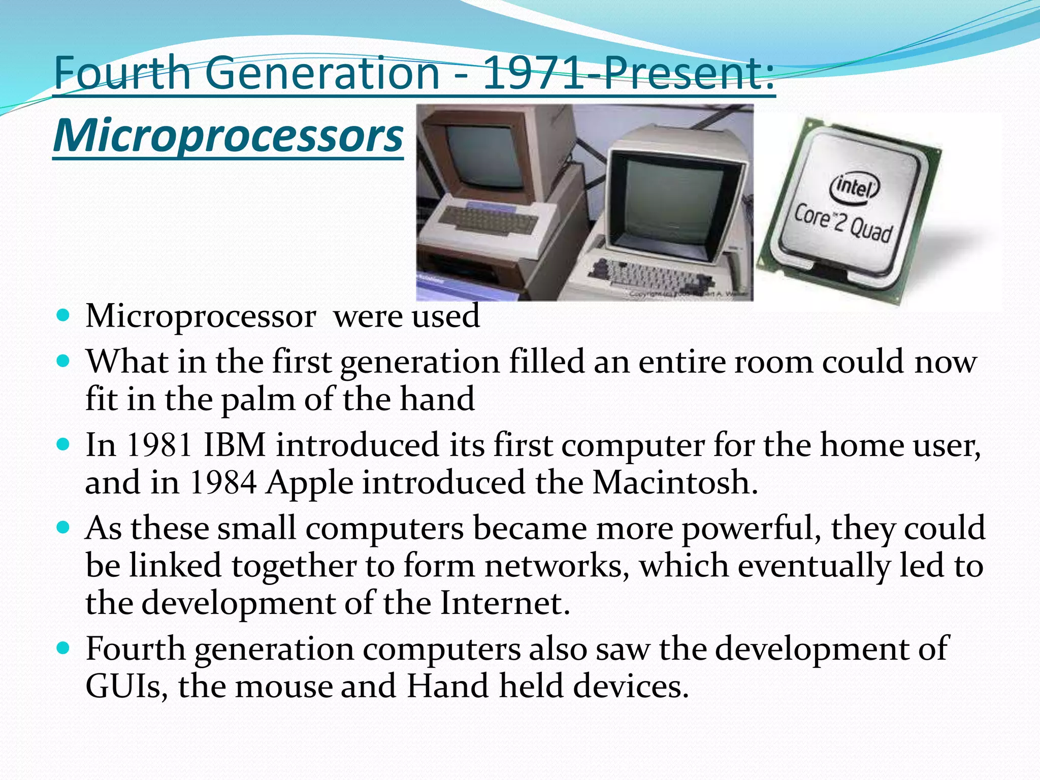 The five generations of computers presentation | PPTX