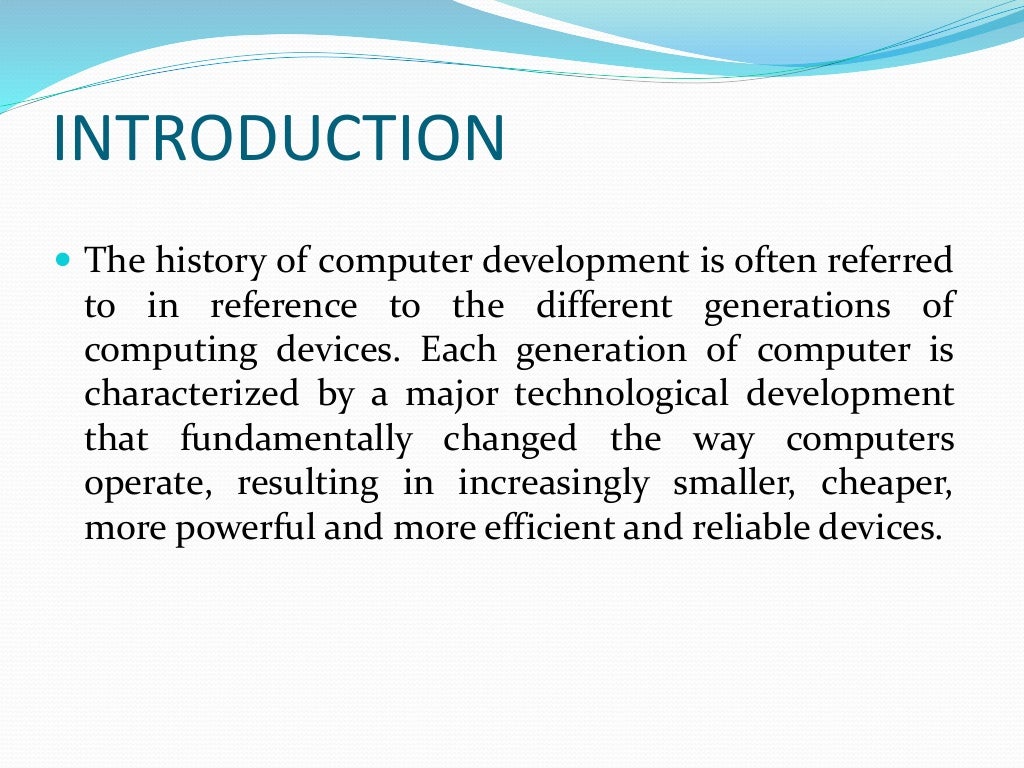 The five generations of computers presentation