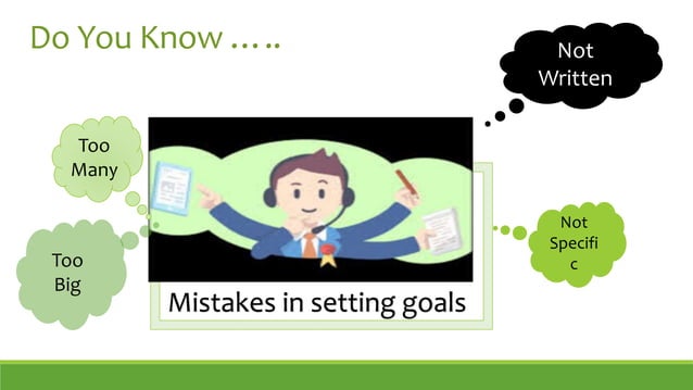 The five golden rules for setting goals | PPTX