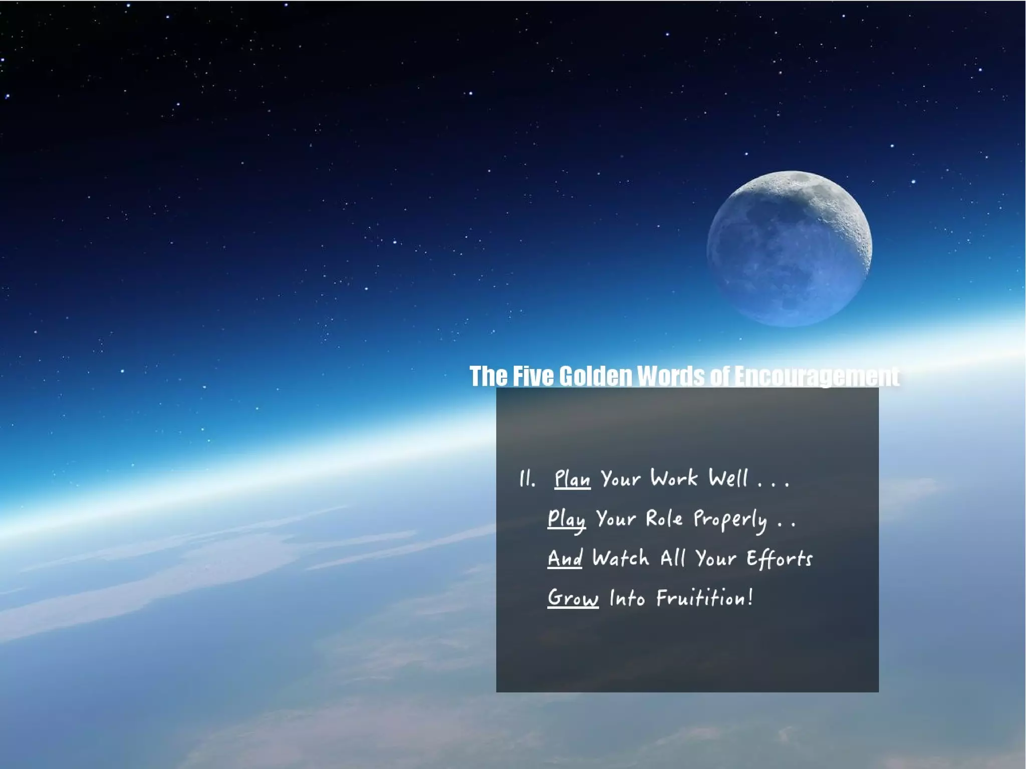 The Five Golden Words of Encouragement | PDF