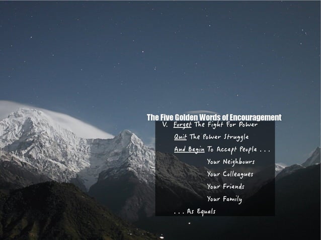 The Five Golden Words of Encouragement | PDF