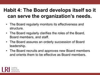 The Five Habits of High-Performing Boards | PPTX