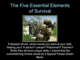 What Are The Five Key Elements Of Survival & Life | PPTX