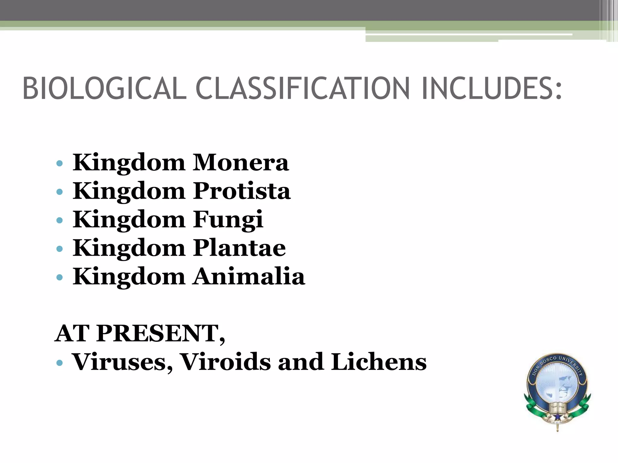 The five kingdom system | PPTX