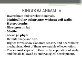The five kingdom system | PPTX