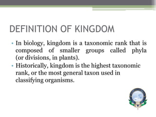 The five kingdom system | PPT