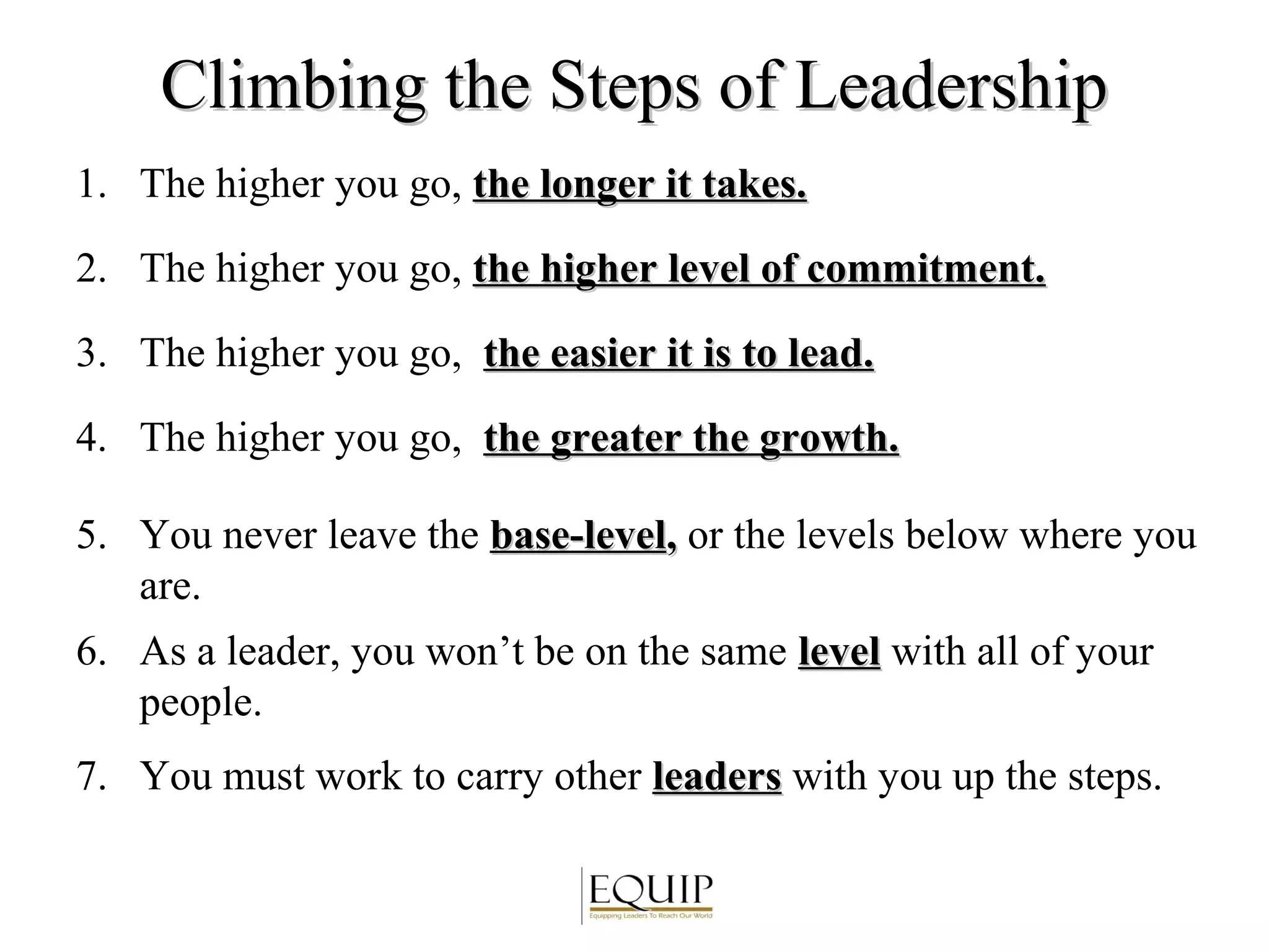 The five levels of leadership | PPT