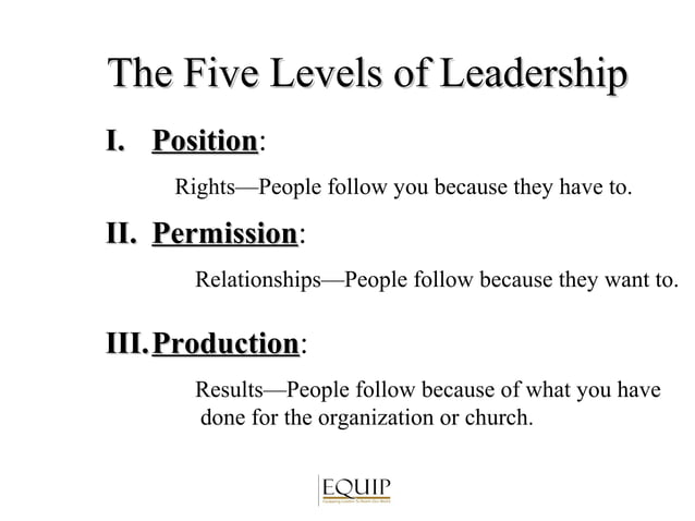 The five levels of leadership | PPT | Executive Leadership & Management ...