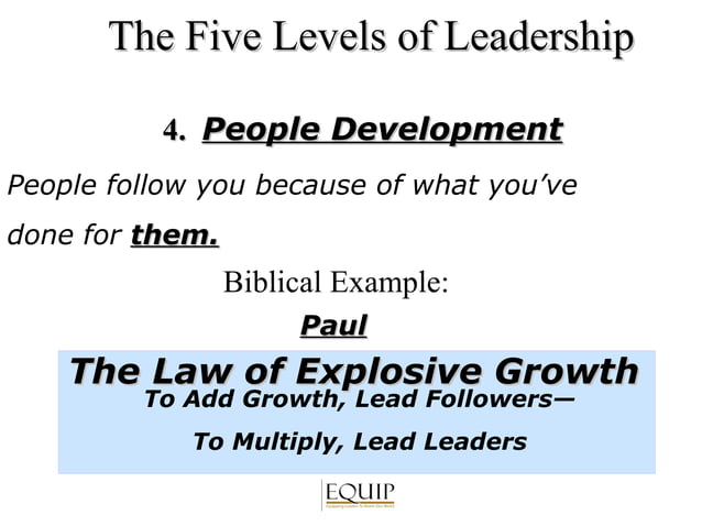 The five levels of leadership | PPT | Executive Leadership & Management ...