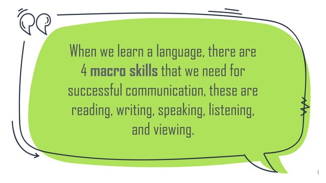 The Five Macro Skills in Teaching | PDF