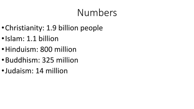 The Five Major Religions of the World | PPTX