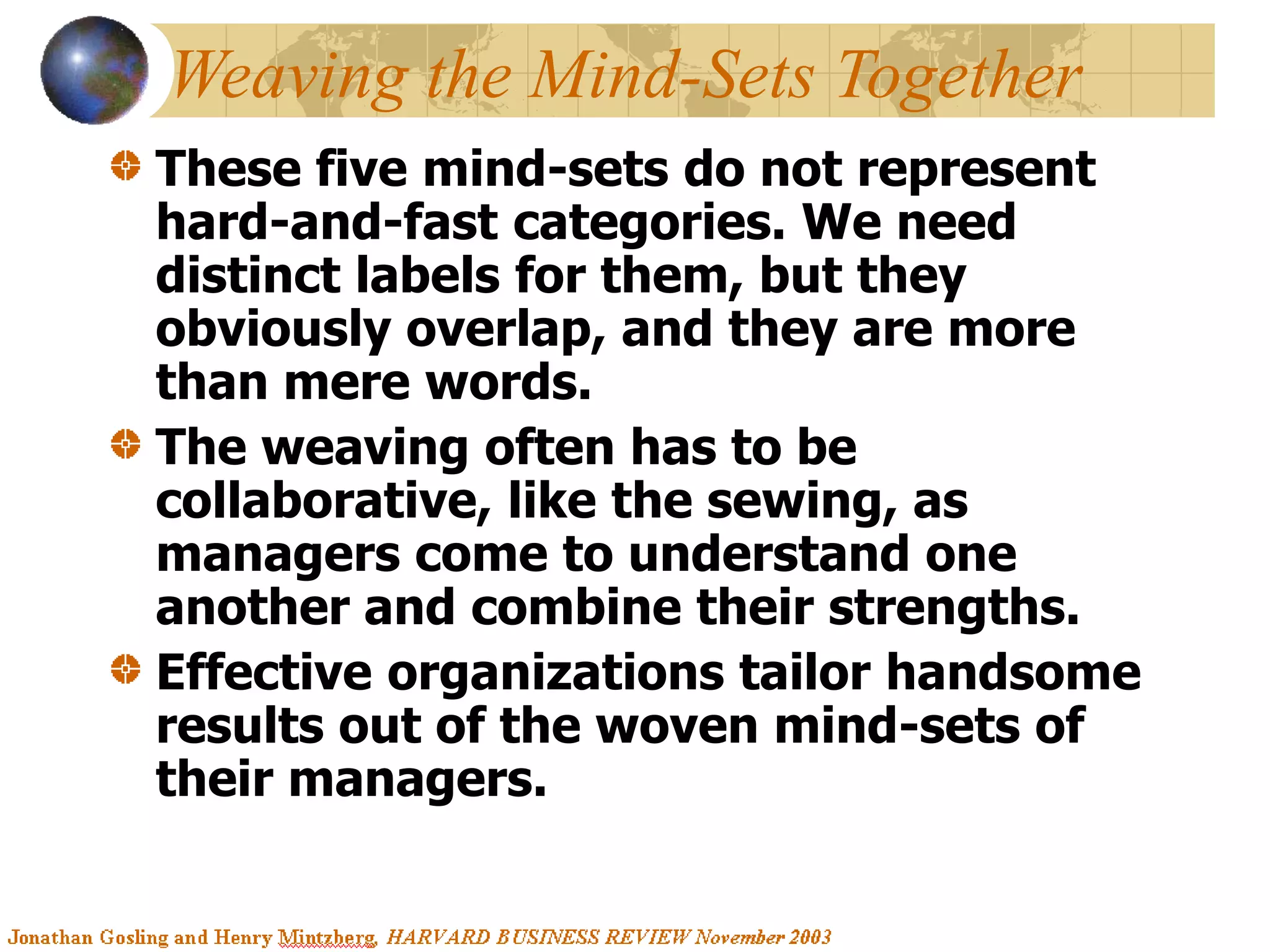 The Five Managerial Mindsets.ppt