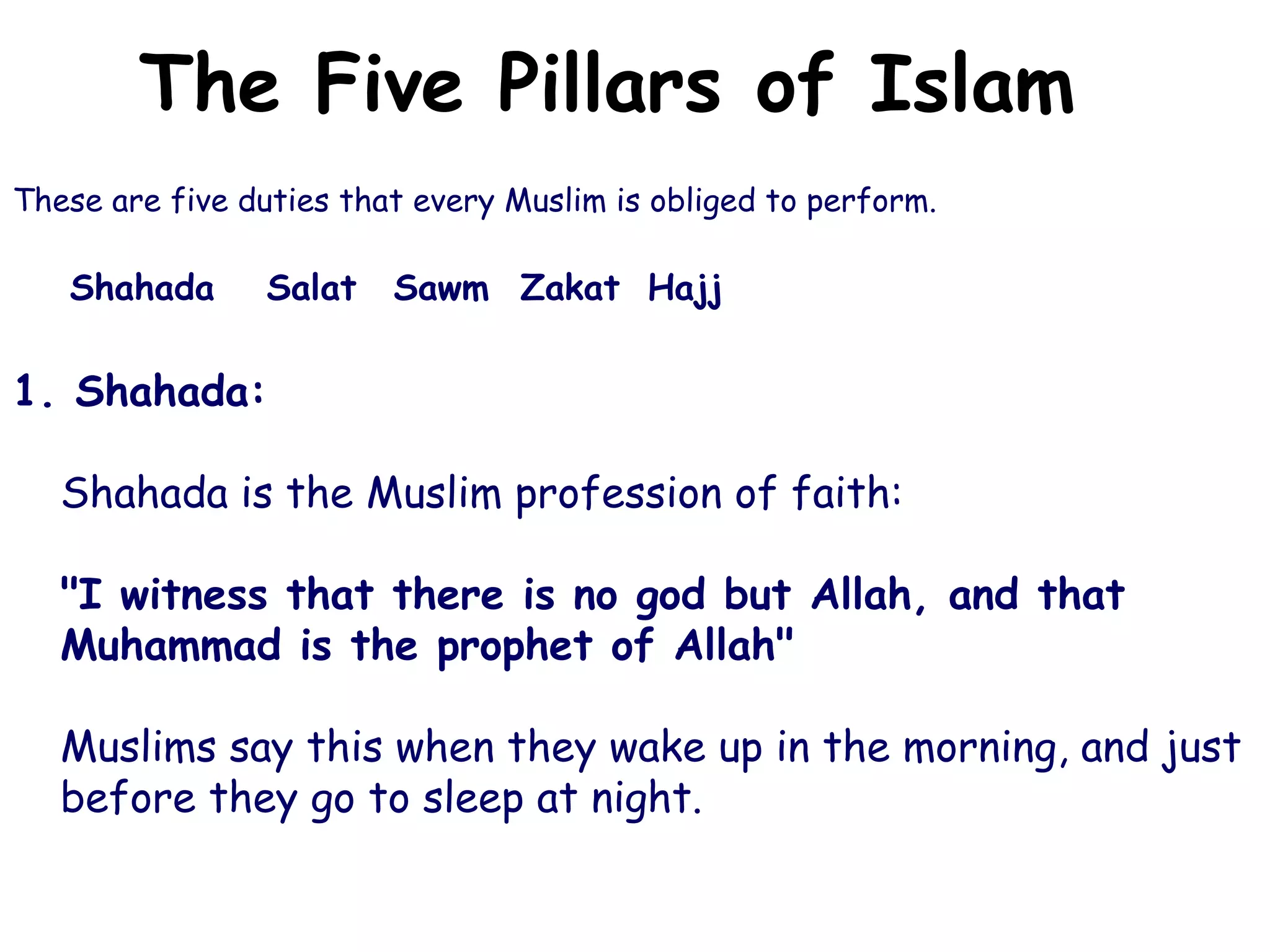 The five pillars of islam | PPT