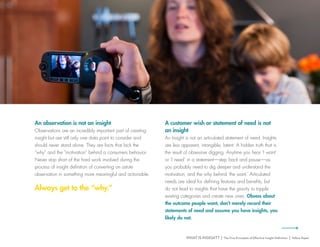 What Is Insight? The Five Principles of Effective Insight Definition | PDF