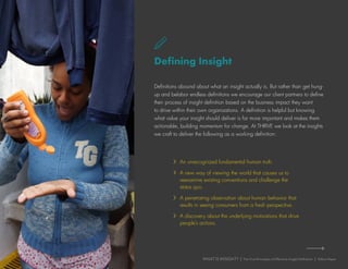 What Is Insight? The Five Principles of Effective Insight Definition | PDF
