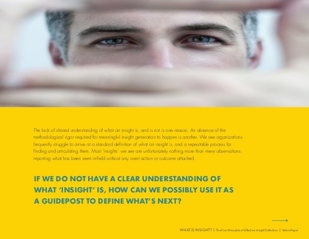 What Is Insight The Five Principles Of Effective Insight Definition