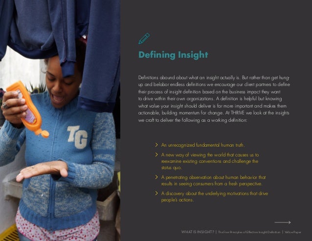 What Is Insight The Five Principles Of Effective Insight Definition