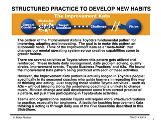 The Five Coaching Kata Questions | PDF