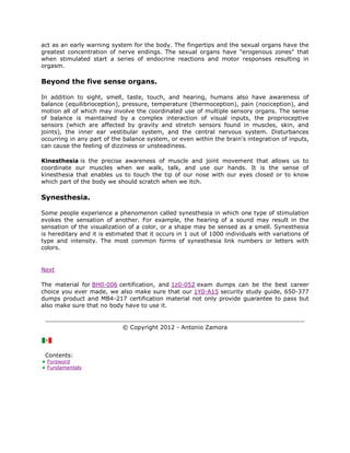 The five senses | DOCX