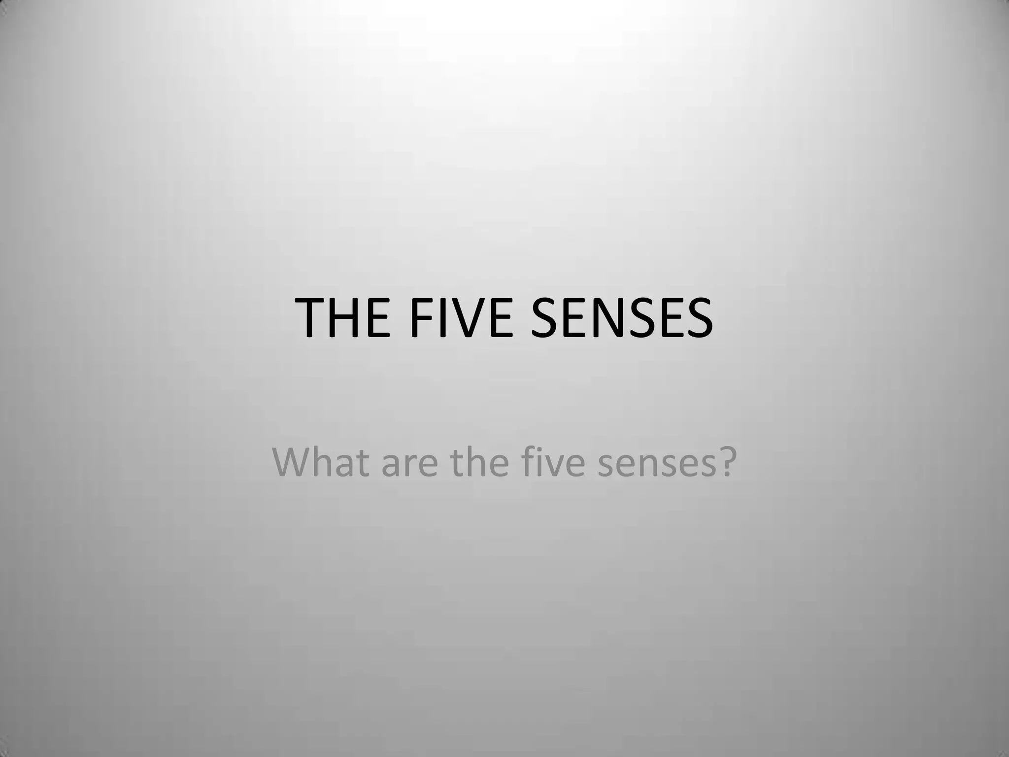 The five senses | PPTX