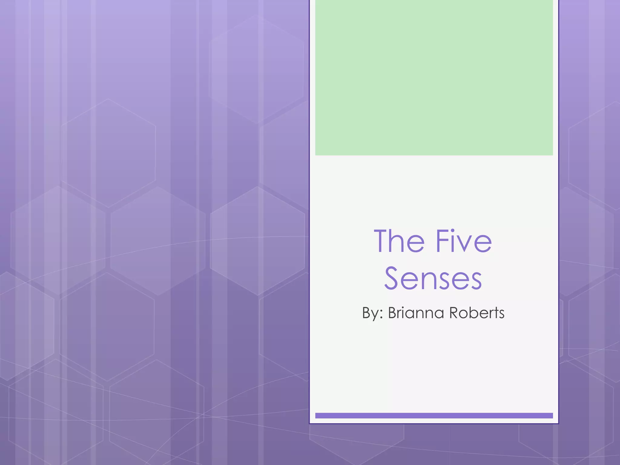 The Five Senses Unit Plan | PPTX