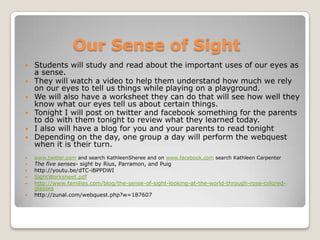 The five senses final project | PPTX