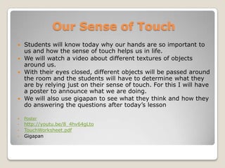 The five senses final project | PPTX