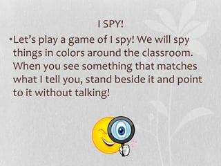 The five senses i can see! assignemnt | PPT