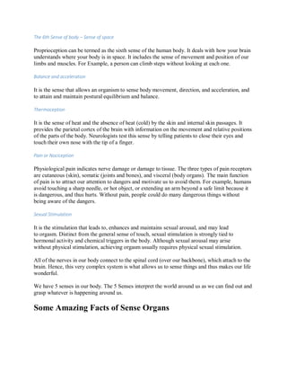 The five senses of the human body | PDF